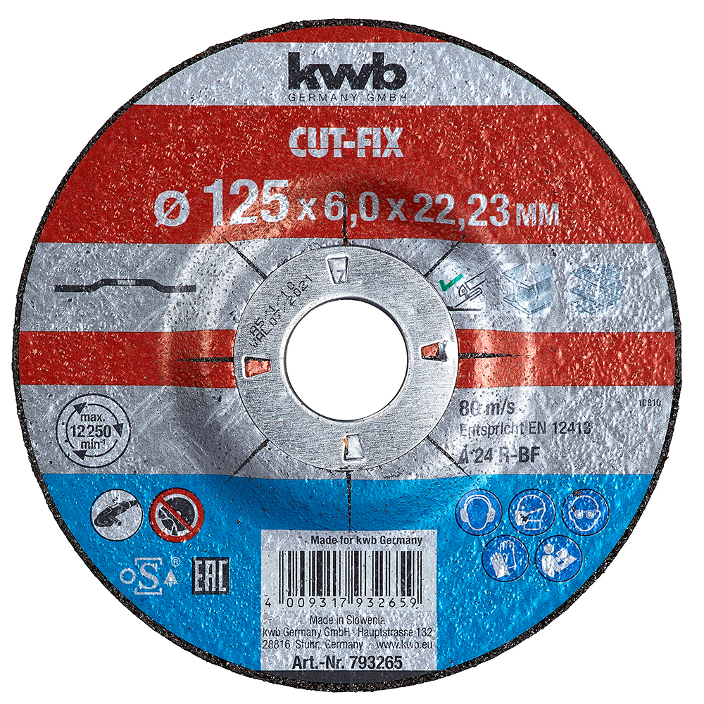 Brusna ploča za metal KWB 125x6 mm | Pevex