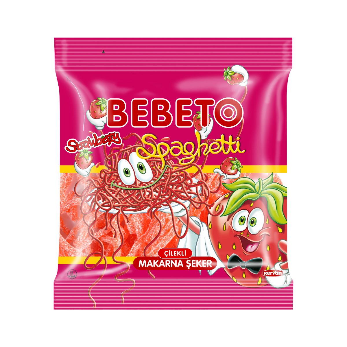 Bomboni BEBETO SPAGHETTI JAGODA 80g | Pevex