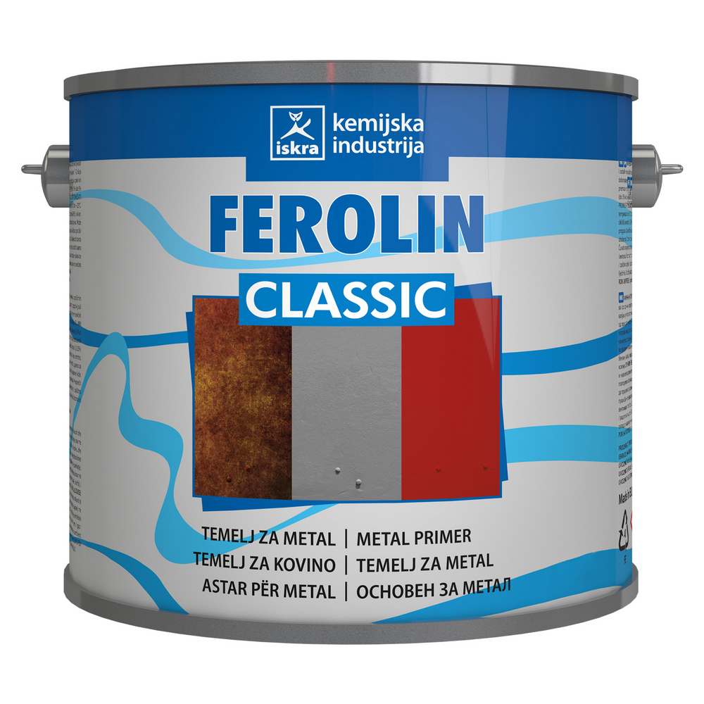 Temeljna boja za metal ISKRA ZELINA FEROLIN SIVI 2,5L | Pevex