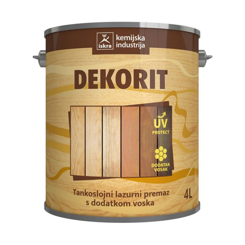Lazura za drvo ISKRA DEKORIT MAT HRAST 4L | Pevex