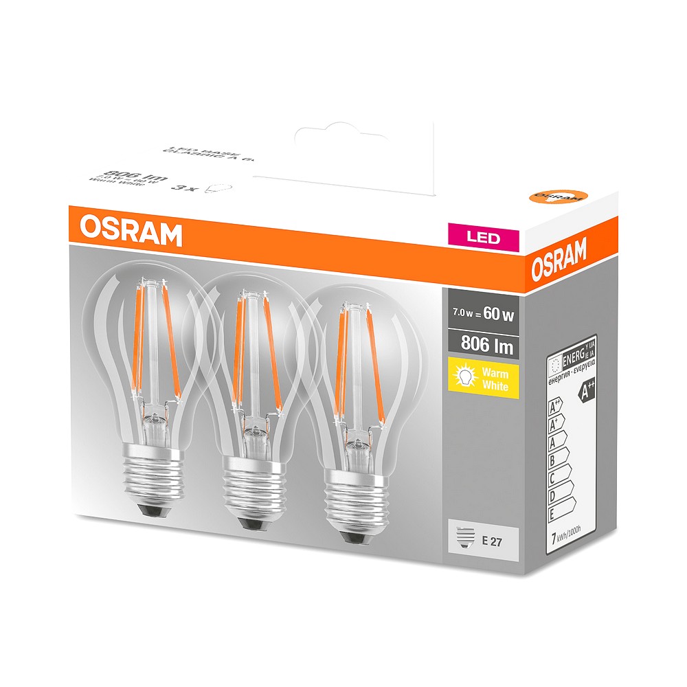 Led žarulja OSRAM FILAMENT 7W(60W) 2700K 3/1 | Pevex