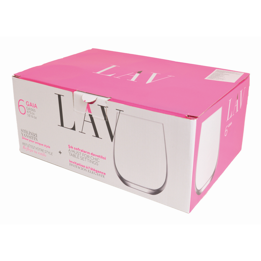 Set čaša LAV GAIA SOFT DRINK 6/1,475ml | Pevex