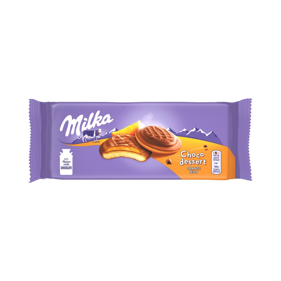 Keksi MILKA CHOCO DESSERT NARANČA 147g | Pevex