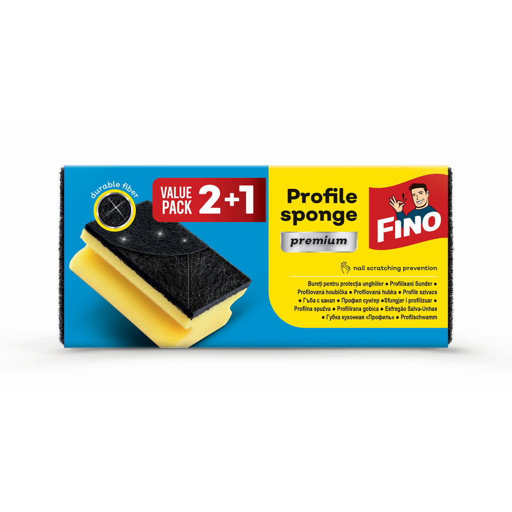 Spužva za posuđe FINO KUHINJSKA PROFILNA PREMIUM 2+1