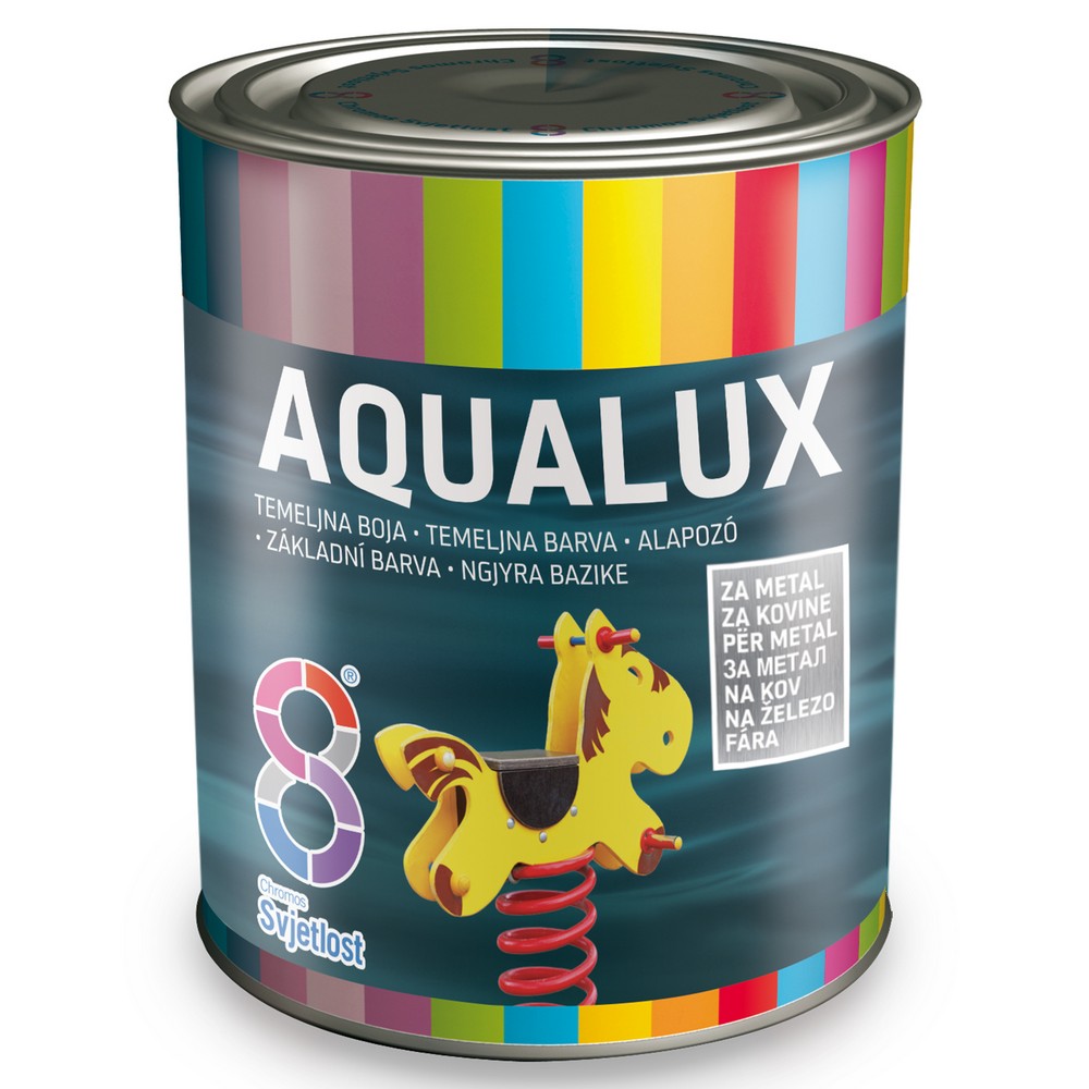 Temeljna boja za metal CHROMOS SVJETLOST AQUALUX SIVA 0,75L | Pevex