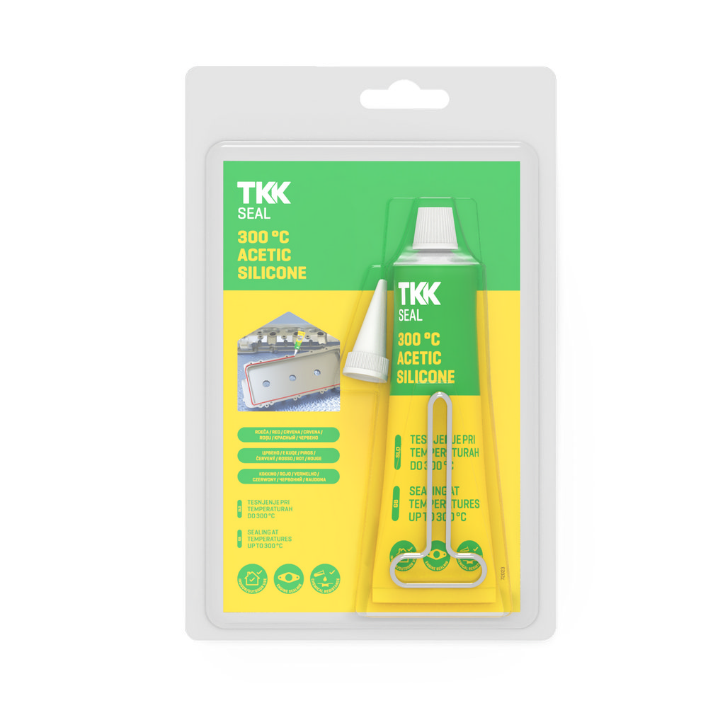 Silikon TKK SEAL 300 °C ACETIC CRVENA 60ML | Pevex