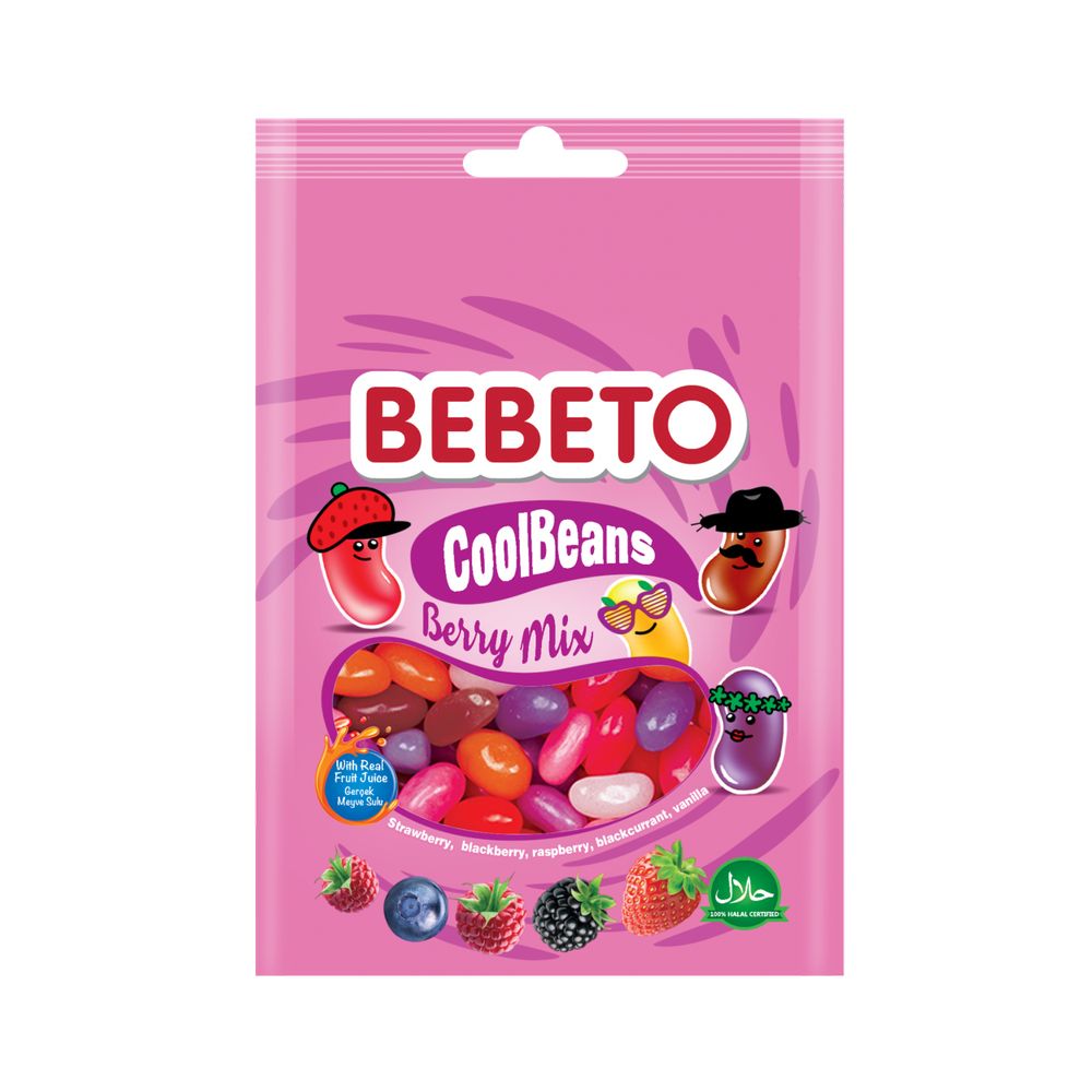 Bomboni KERVAN BEBETO COOL BEANS BERRY MIX 60g | Pevex