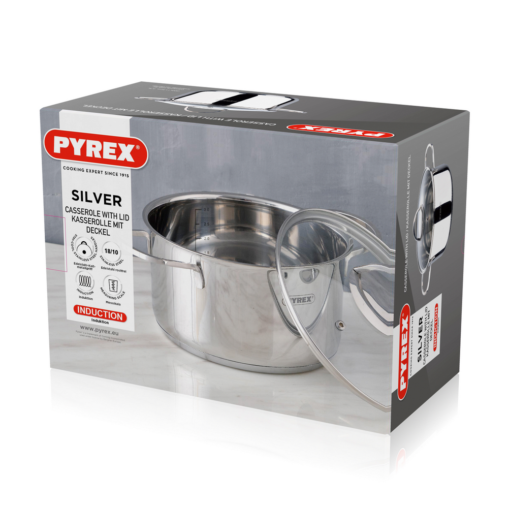 Lonac PYREX SILVER 20cm,3,3l | Pevex