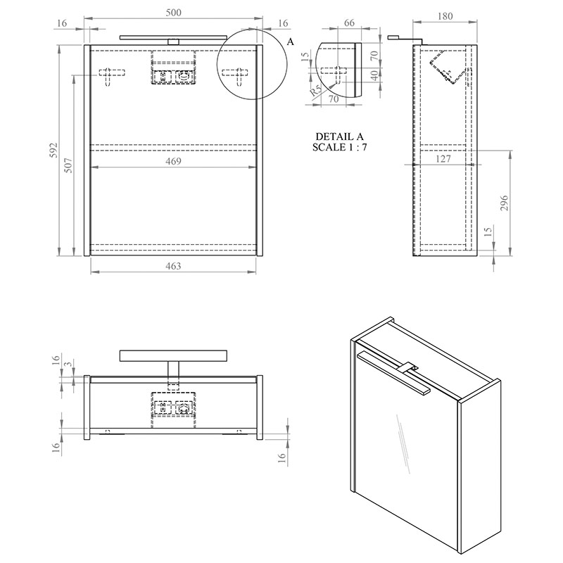 Kupaonski ormarić OMEGA PANELI KIARA 50 KRONBERG | Pevex