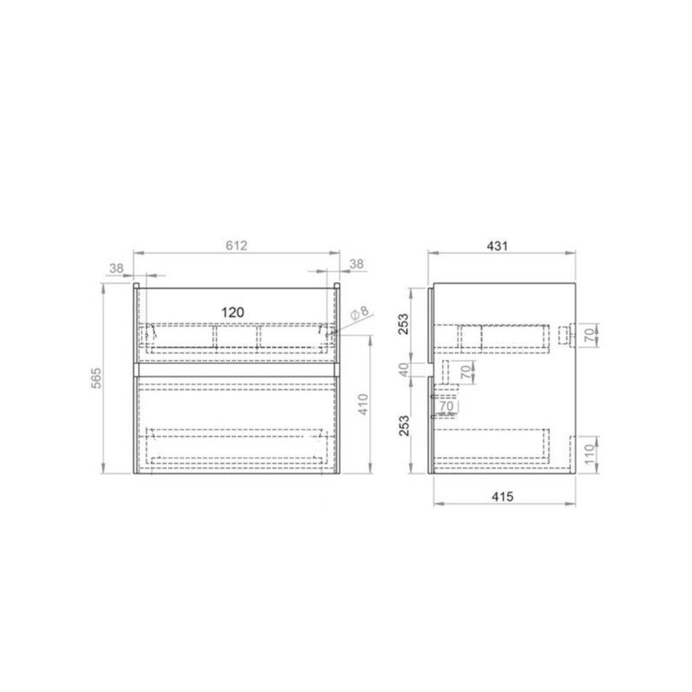 Kupaonski ormarić Omega Paneli Soft Gap 65 Halifax blok | Pevex