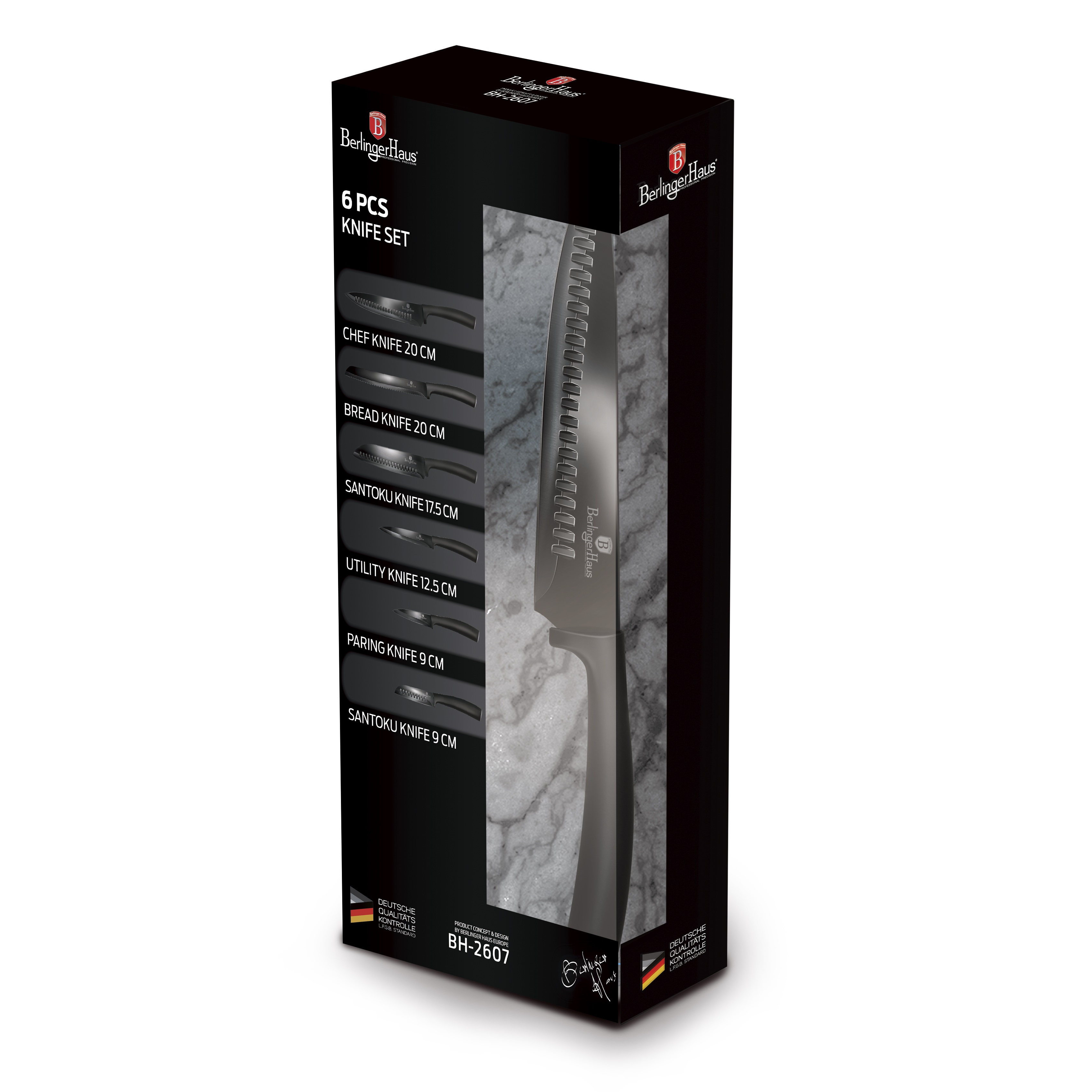 Set noževa METALLIC SHINY BLACK 6/1 | Pevex