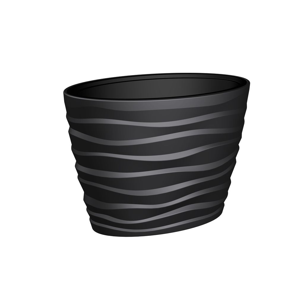 PVC tegla BLUMAX BORA OVAL 60x39x42h ANTRACIT | Pevex