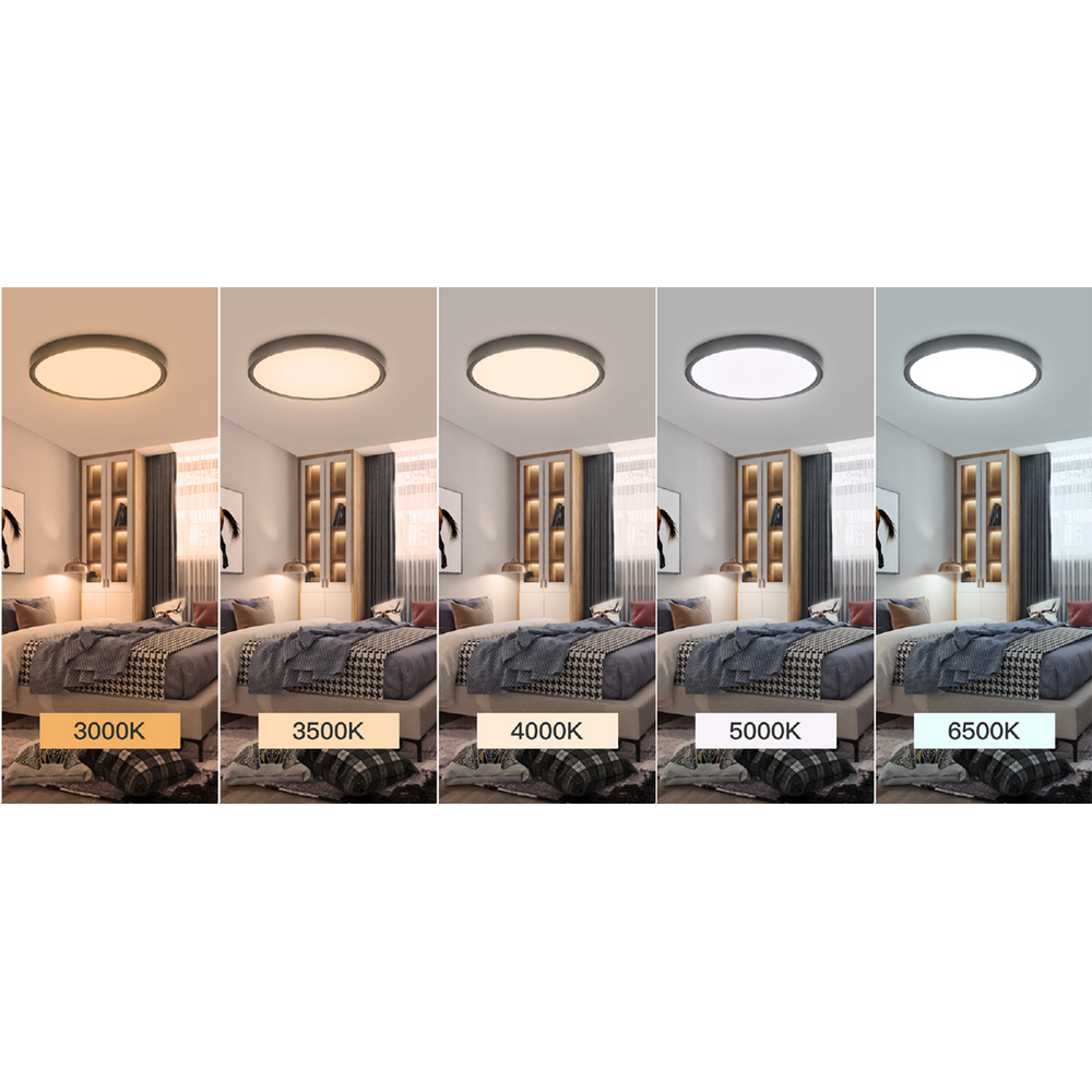 Plafonjera Green Tech 20W CCT 3000-3500-4000-5000-6500 K, 30cm crna | Pevex