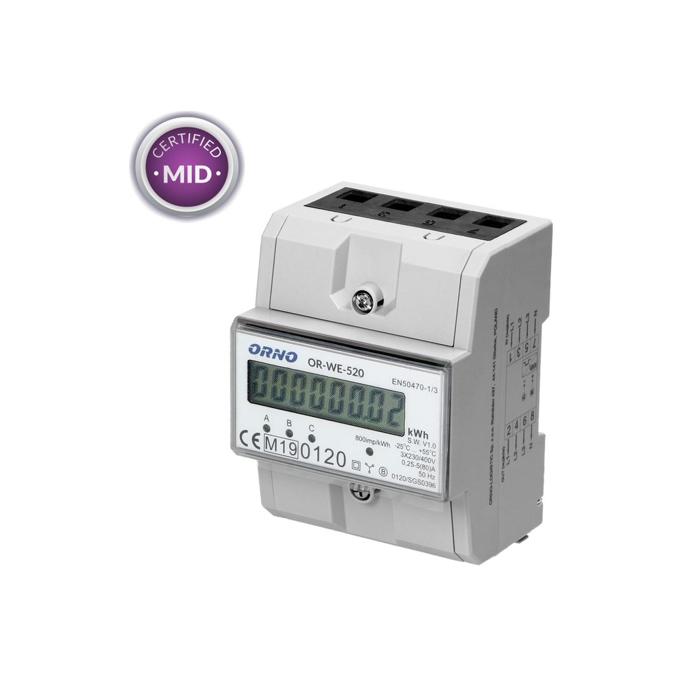 ORNO DIGITALNO BROJILO ZA STRUJU 3-FAZNO | Pevex