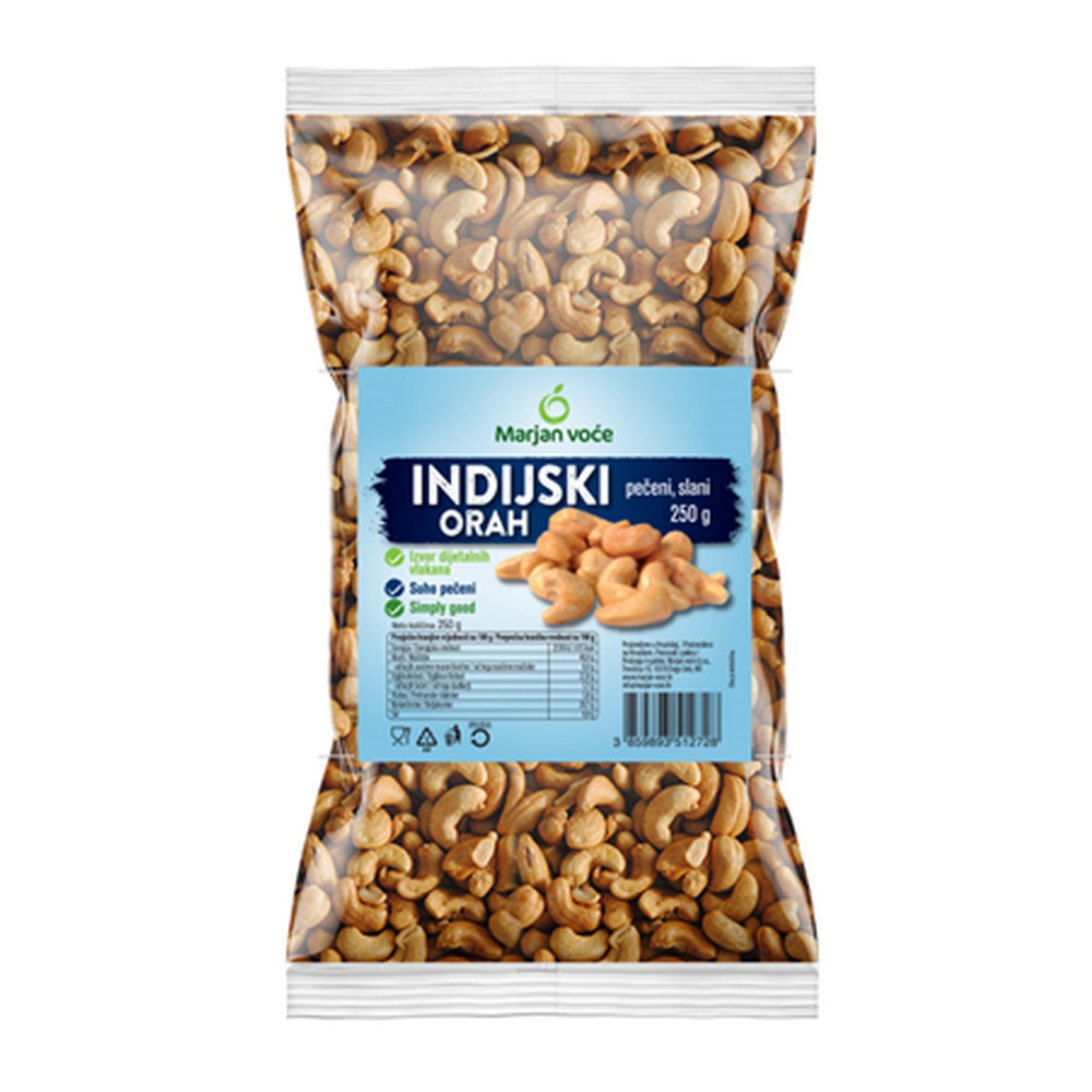 INDIJSKI ORAH PEČENI SLANI 250g | Pevex