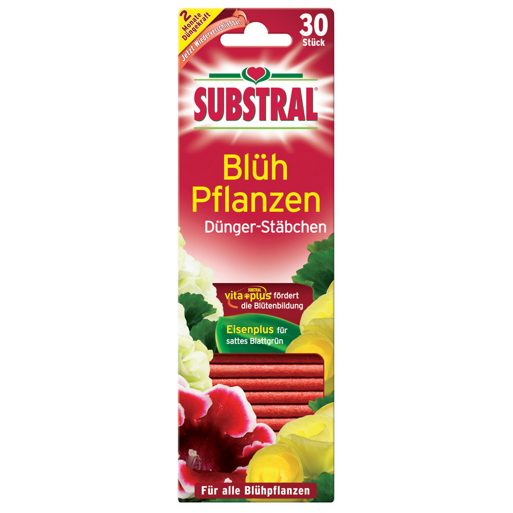 Kruto gnojivo SUBSTRAL ŠTAPIĆI ZA CVATUĆE BILJKE 30 KOM | Pevex