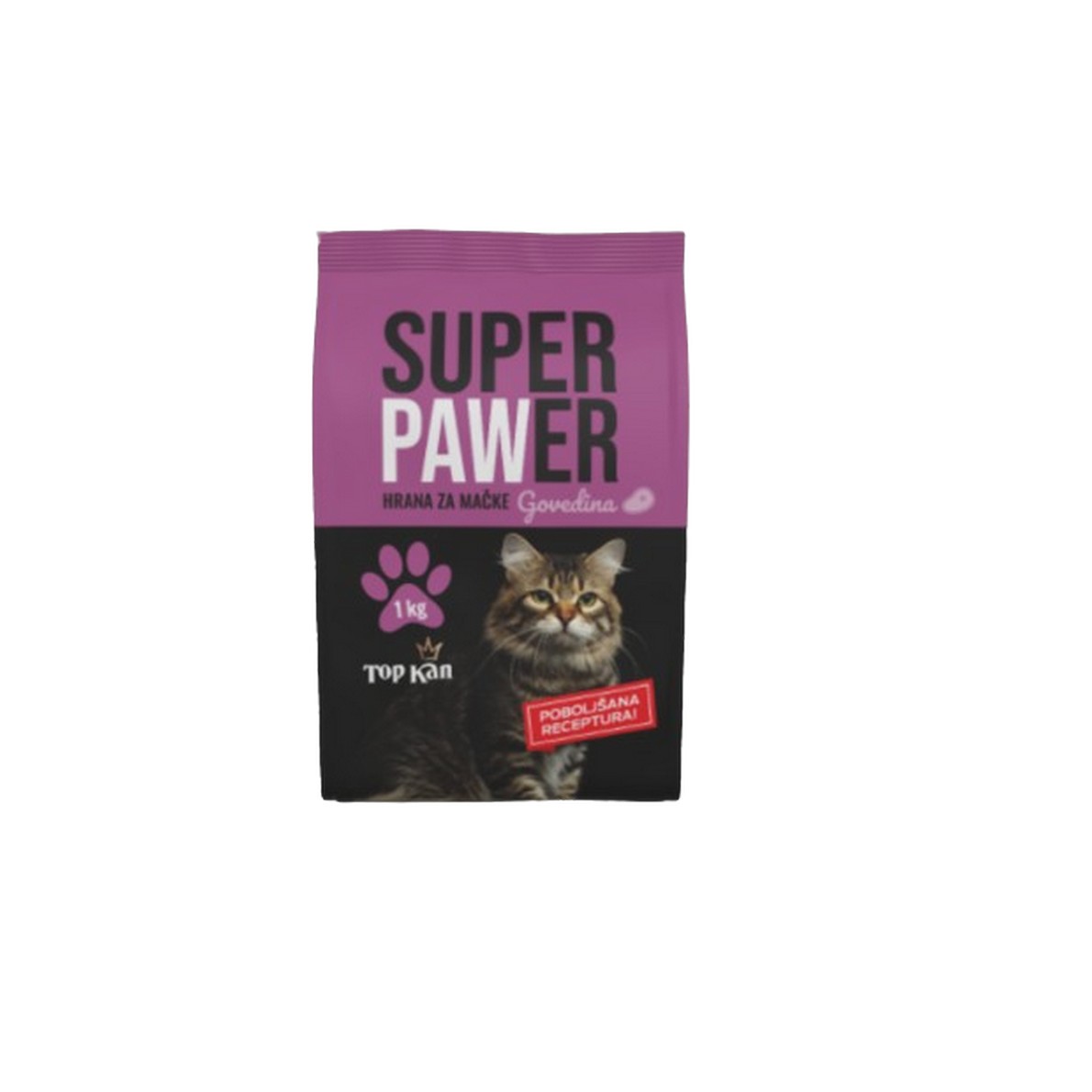 Hrana za mačke SUPER PAWER SUHA 1KG GOVEDINA | Pevex