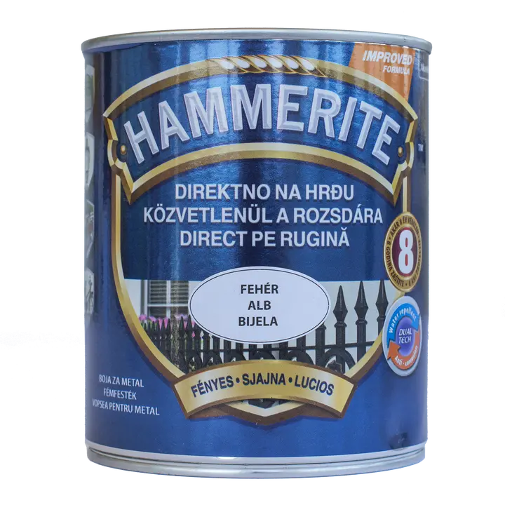 Boja za metal HAMMERITE SMOOTH - SJAJNI LAK ZLATNA 0,75L | Pevex