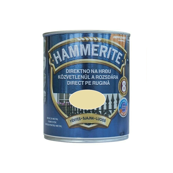 Boja za metal HAMMERITE SMOOTH - SJAJNI LAK MAGNOLIA 0,75L | Pevex