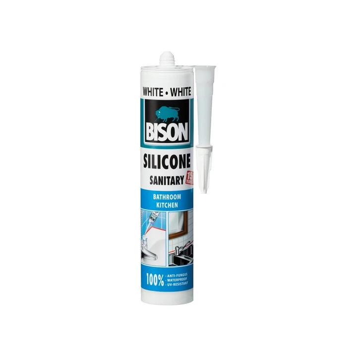 Silikon Bison Sanitarni bijeli 280 ml | Pevex