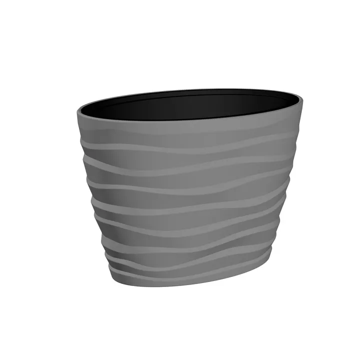 PVC tegla BLUMAX BORA OVAL 60x39x42h SIVA | Pevex