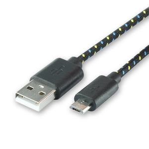 TELEFON KABEL SBOX USB->MICRO USB 1M CRNI PLETENI | Pevex