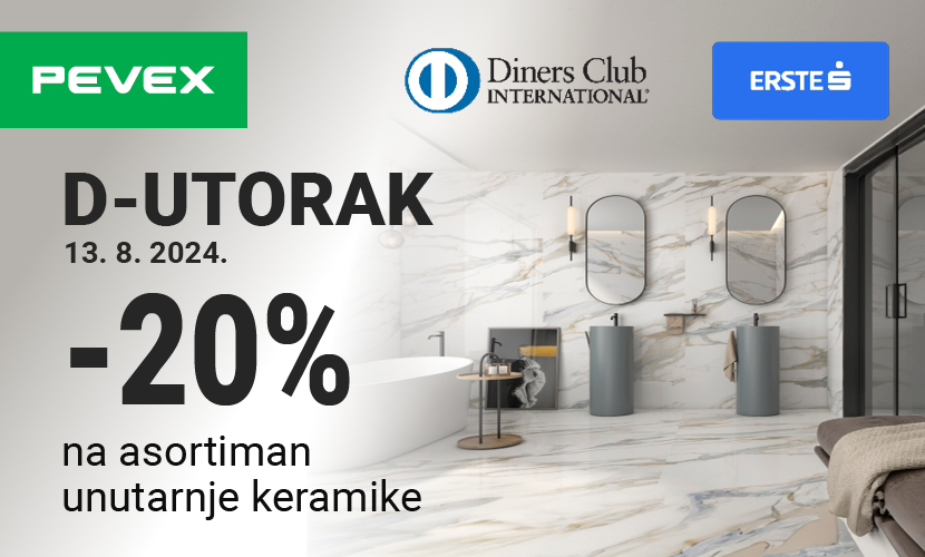 20% popusta na asortiman unutarnje keramike uz Diners Club karticu | Pevex