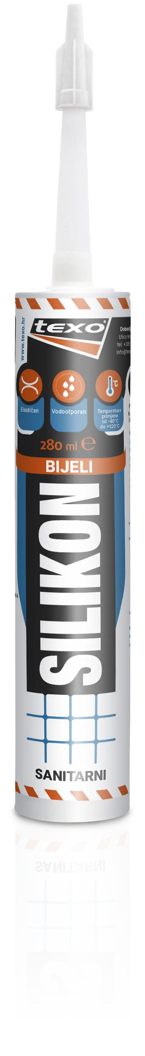 Silikon TEXO SANITARNI BIJELI 280ML | Pevex